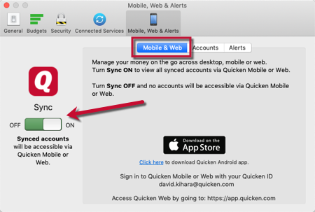 How to Set Up and Sync Accounts from Quicken onto Your Mobile Device